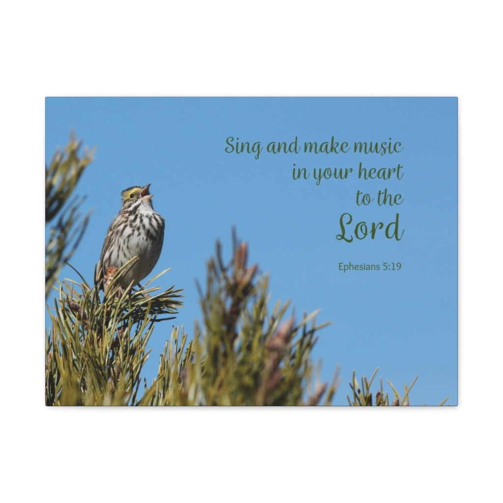 Scripture Walls Sing And Make Music Ephesians 5:19 Bible Verse Canvas ...