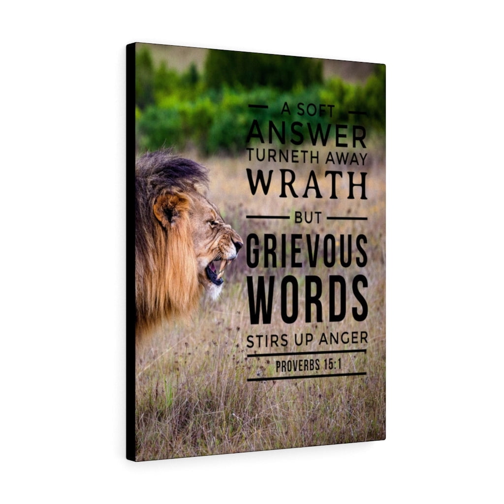 Scripture Walls Soft Answer Proverbs 15:1 Bible Verse Canvas Christian ...