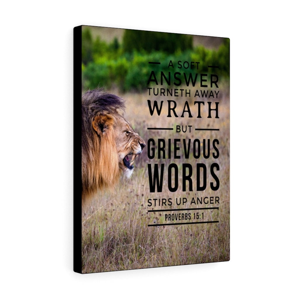 Scripture Walls Soft Answer Proverbs 15:1 Bible Verse Canvas Christian ...