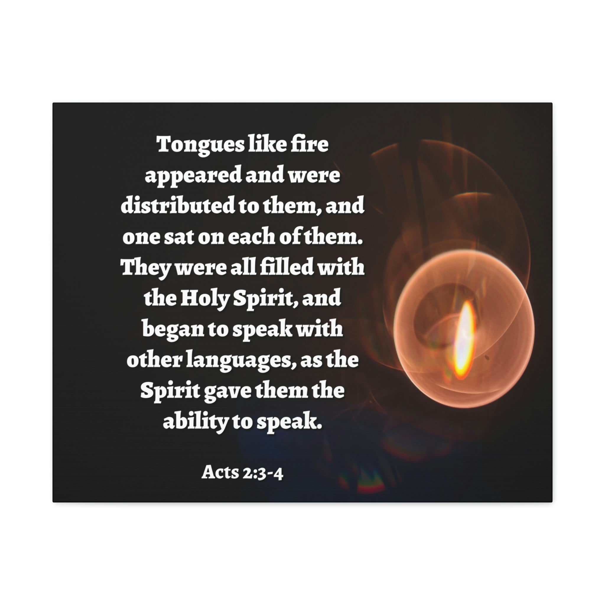 Scripture Walls Spirit Gave Them Acts 2:3 Bible Verse Canvas Christian ...