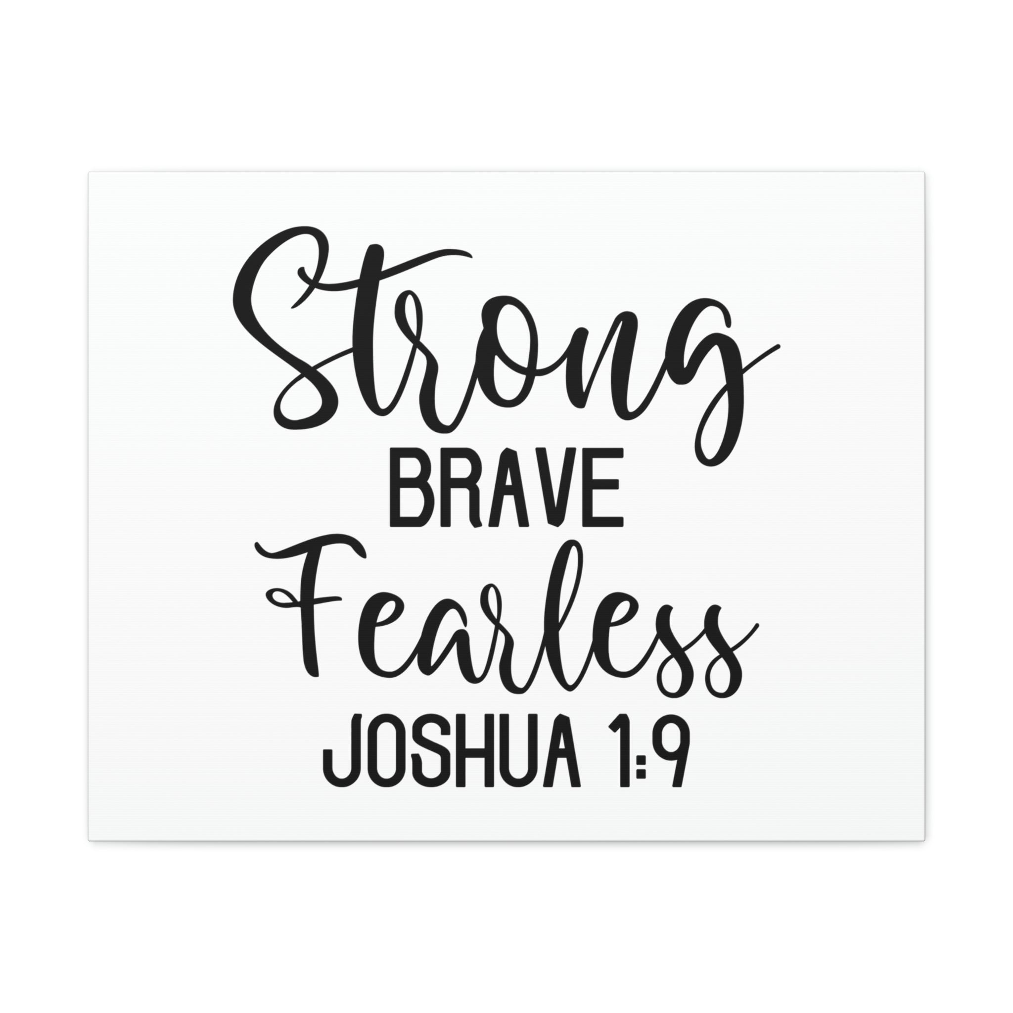 Scripture Walls Strong Brave Fearless Joshua 1:9 Bible Verse Canvas ...