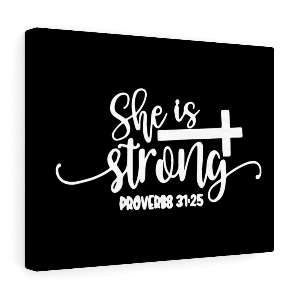 Scripture Walls Strong Cross Proverbs 31:25 Bible Verse Canvas ...
