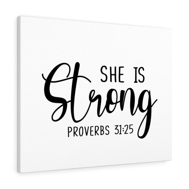 Scripture Walls Strong Proverbs 31 25 Plain Bible Verse Canvas