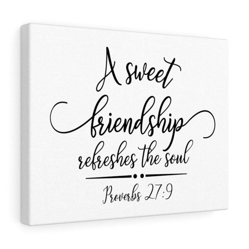 Scripture Walls Sweet Friendship Proverbs 27:9 Bible Verse Canvas ...