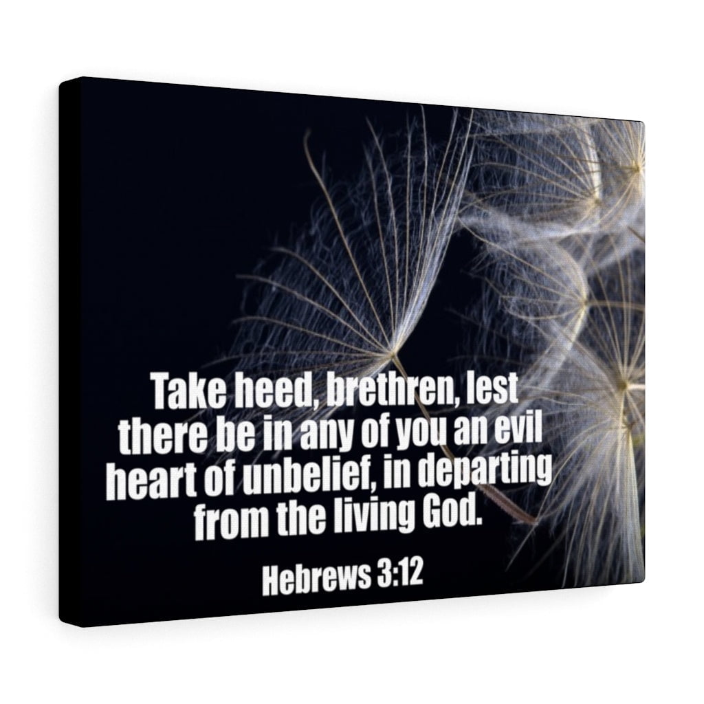 Scripture Walls Take Heed Hebrews 3:12 Bible Verse Canvas Christian ...