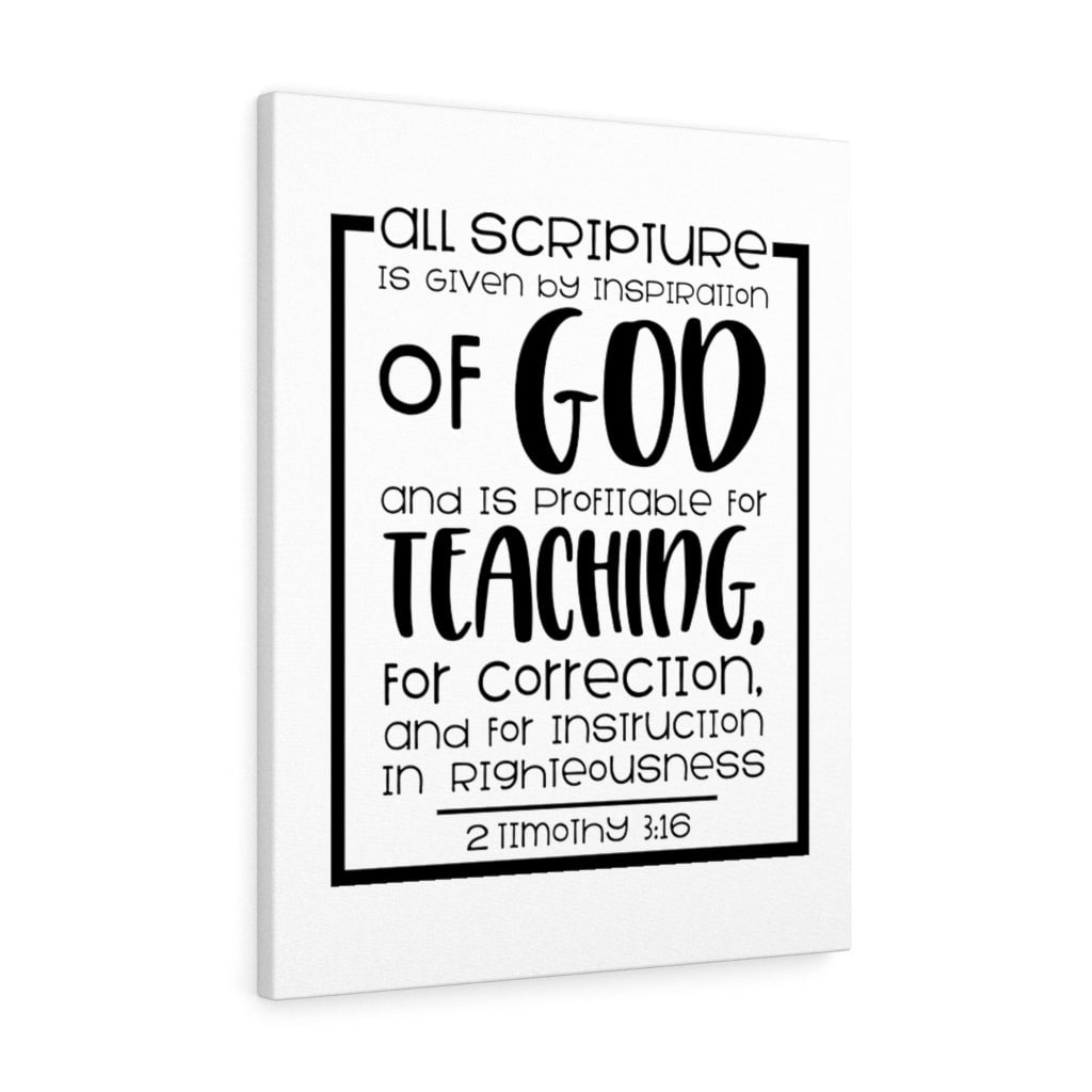 Scripture Walls Teaching 2 Timothy 3:16 Bible Verse Canvas Christian ...