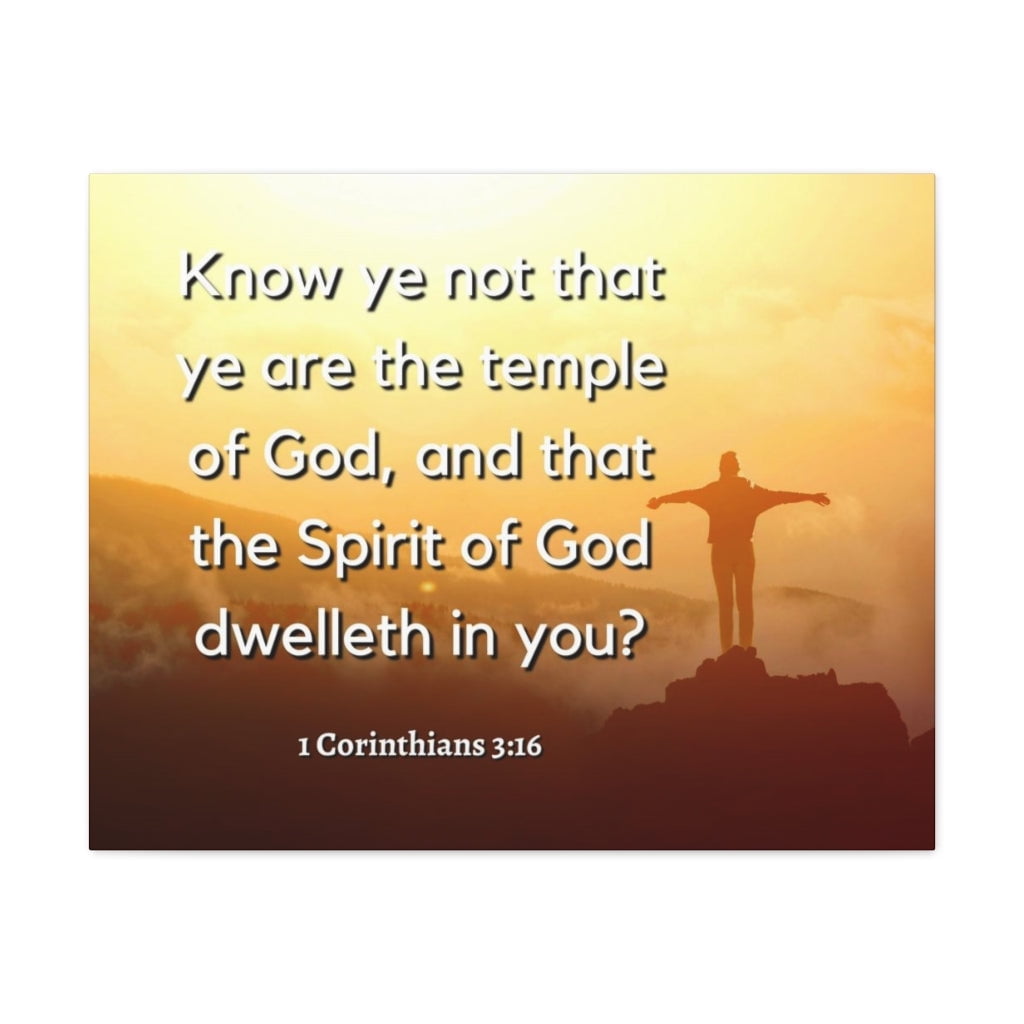 Scripture Walls Temple Of God 1 Corinthians 3:16 Bible Verse Canvas ...