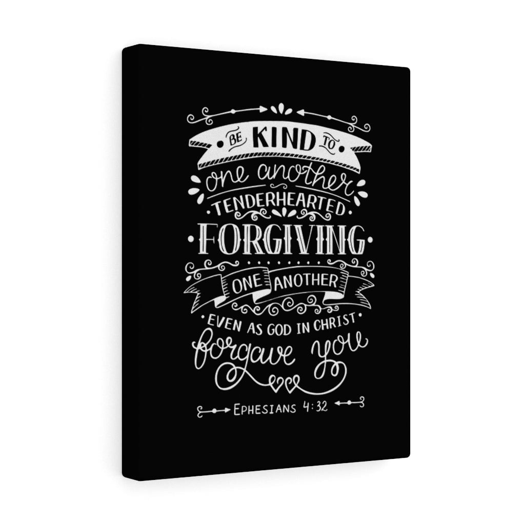 Scripture Walls Tenderhearted Black Ephesians 4:32 Bible Verse Canvas ...