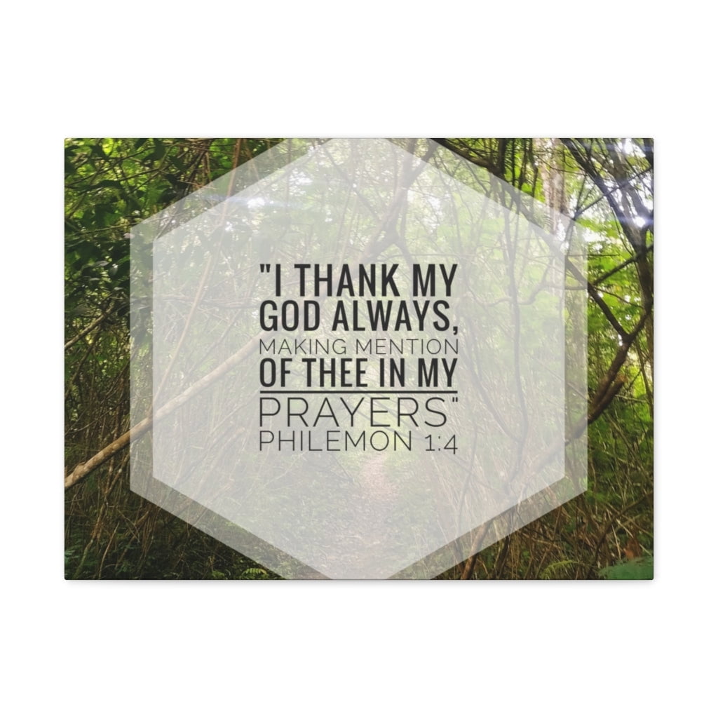 Scripture Walls Thank My God Always Philemon 1:4 Bible Verse Canvas ...