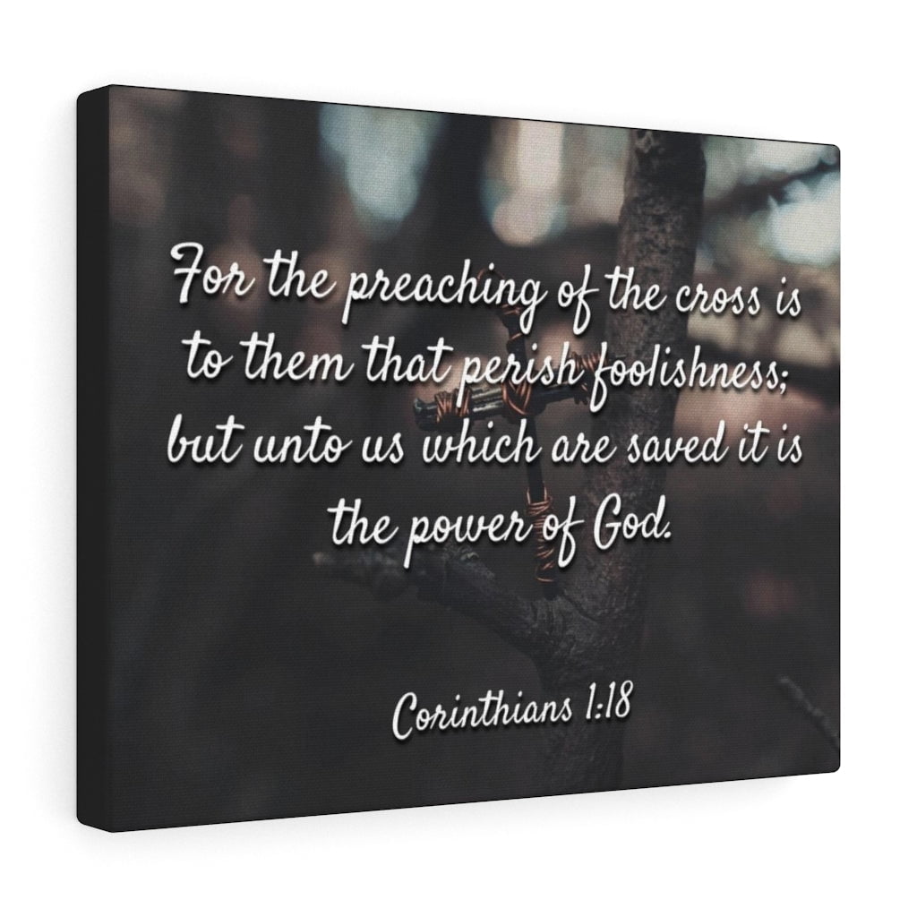 Scripture Walls The Cross 1 Corinthians 1:18 Bible Verse Canvas ...