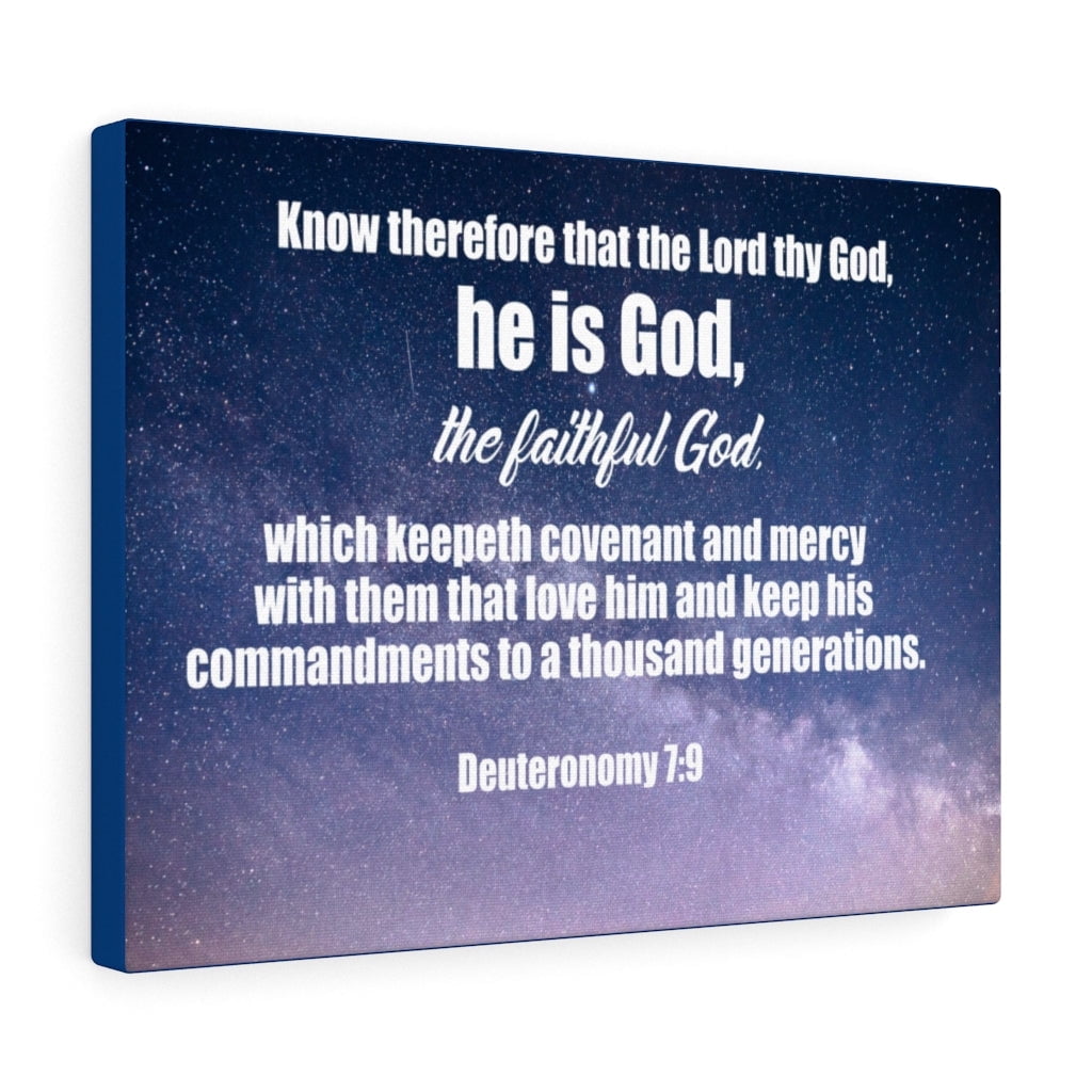 Scripture Walls The Faithful God Deuteronomy 7:9 Bible Verse Canvas ...