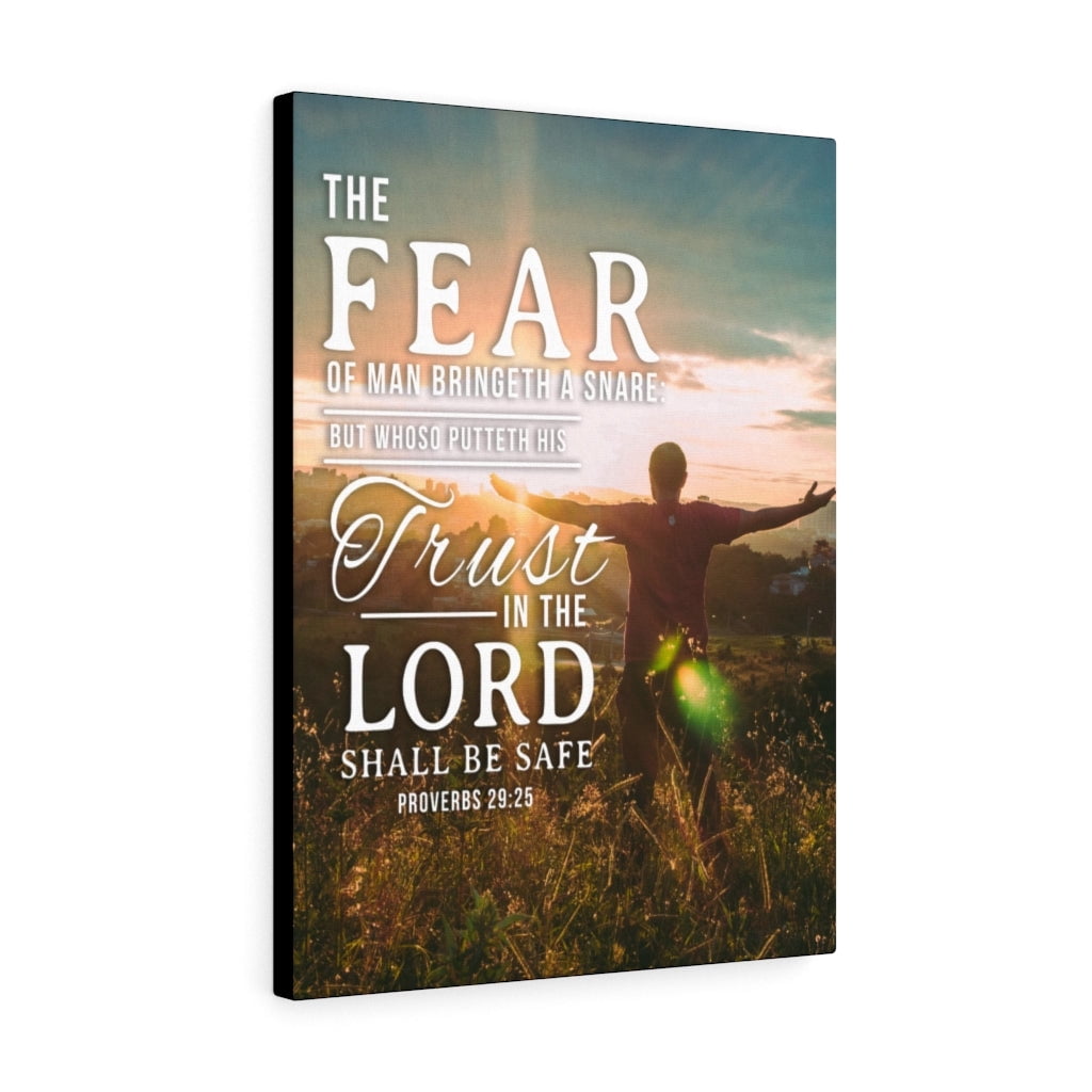 Scripture Walls The Fear of Man Proverbs 29:25 Bible Verse Canvas ...