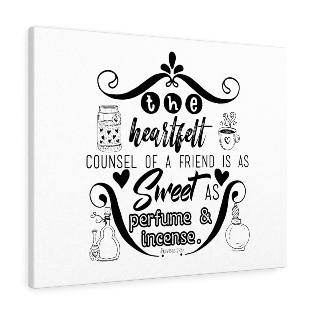 Scripture Walls The Heartfelt Counsel Proverbs 27:9 Bible Verse Canvas ...