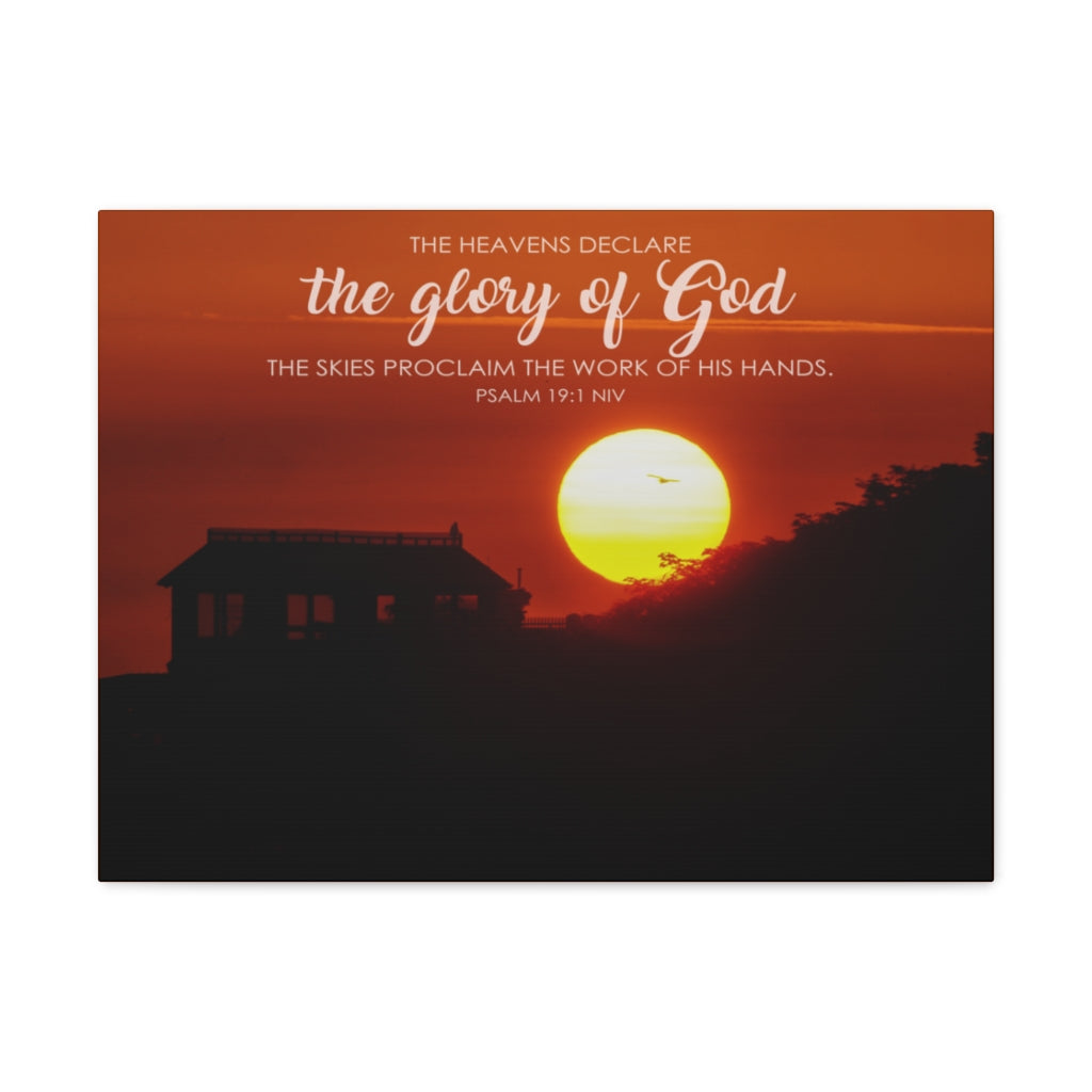 Scripture Walls Psalm 19 1 NIV The Heavens Bible Verse Canvas Christian