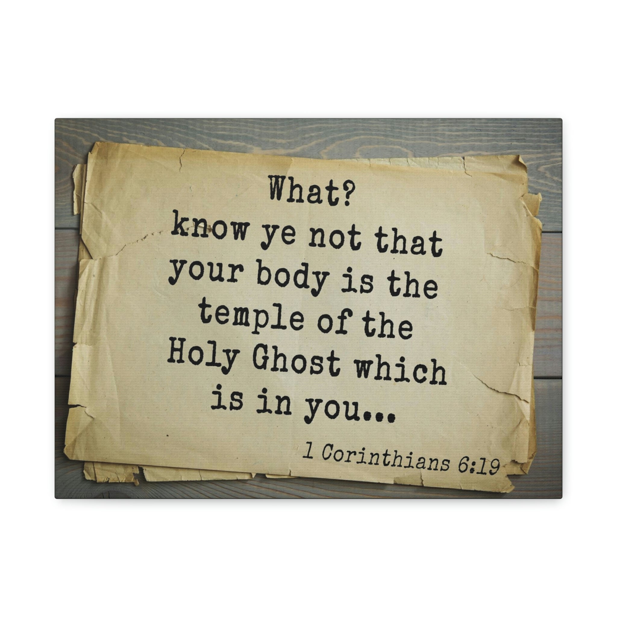 Scripture Walls The Holy Ghost 1 Corinthians 6:19 Bible Verse Canvas ...