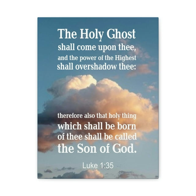 Scripture Walls The Holy Ghost Luke 1:35 Bible Verse Canvas Christian ...
