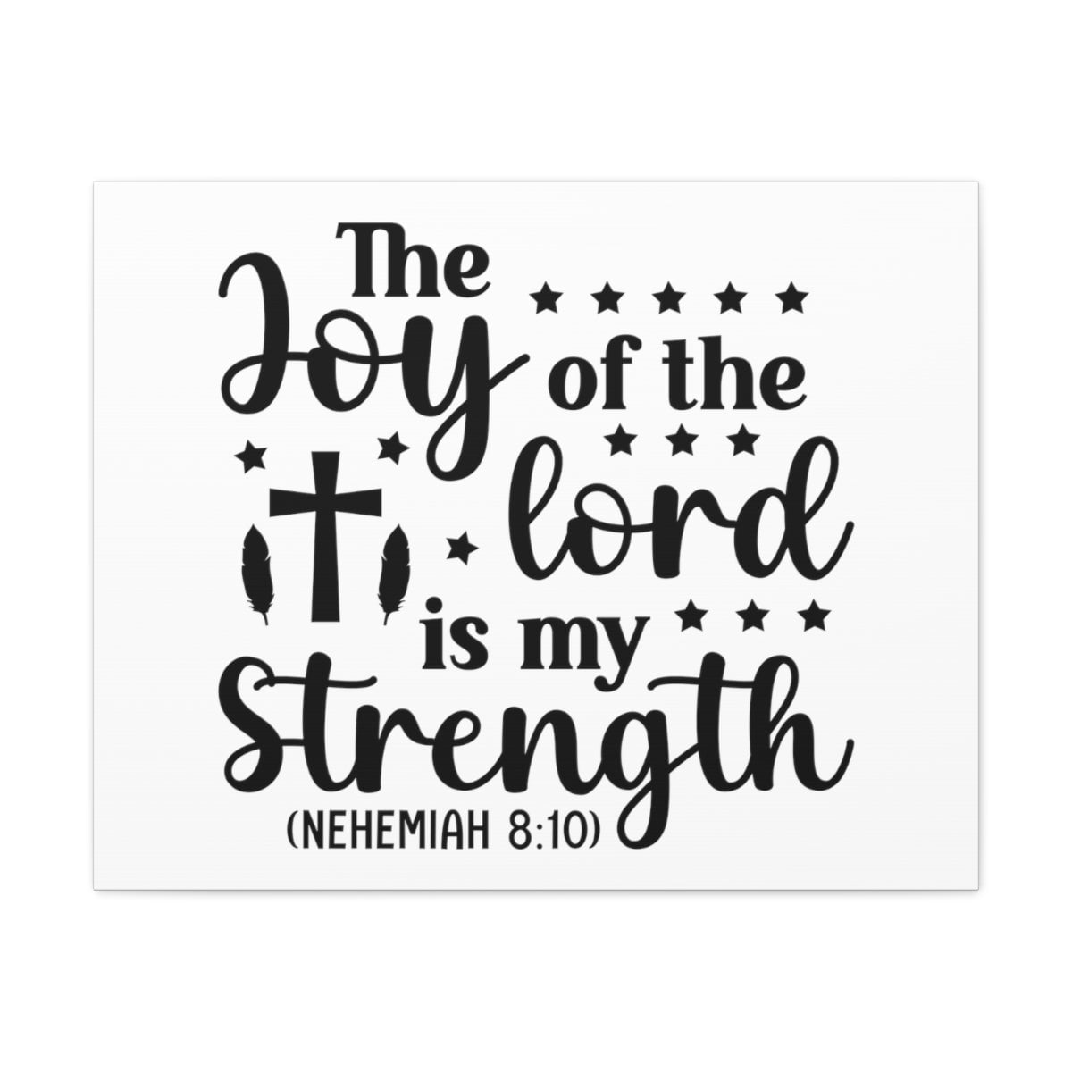 Scripture Walls The Joy Nehemiah 8:10 Stars Bible Verse Canvas ...