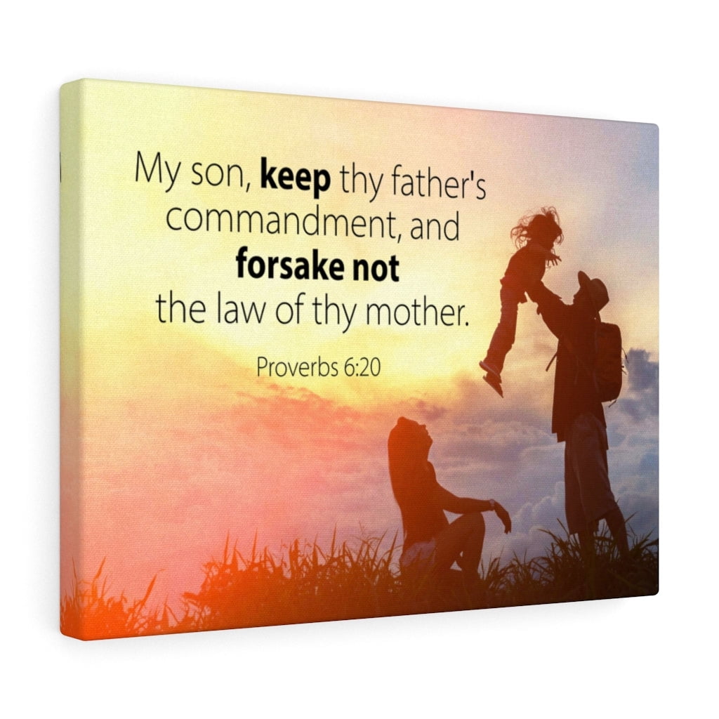 Scripture Walls The Law of Thy Mother Proverbs 6:20 Bible Verse Canvas ...