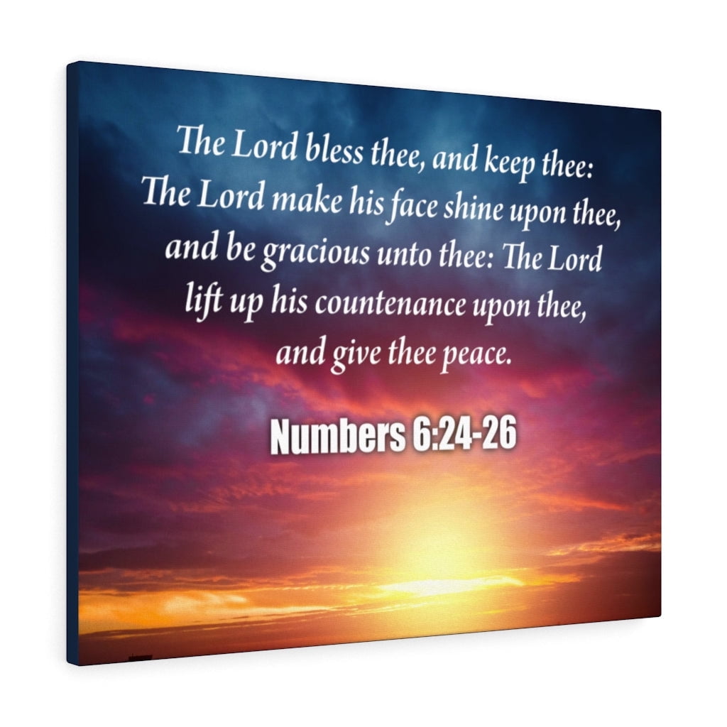 Scripture Walls The Lord Bless Thee Numbers 6:24-26 Bible Verse Canvas ...