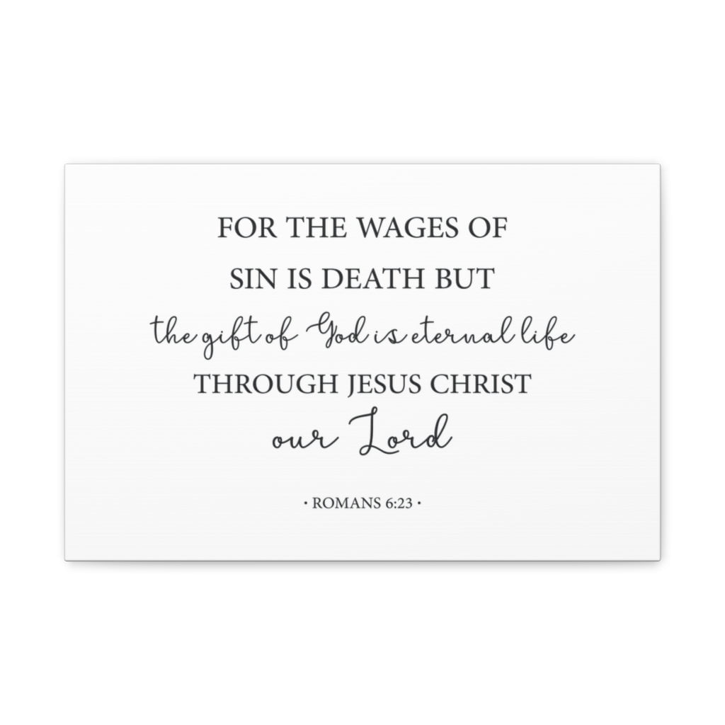 Scripture Walls The Of God Romans 6:23 Bible Verse Canvas Christian ...