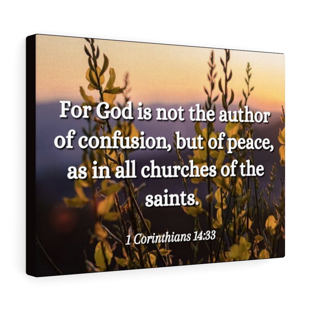 Scripture Walls The Saints 1 Corinthians 14:33 Bible Verse Canvas ...