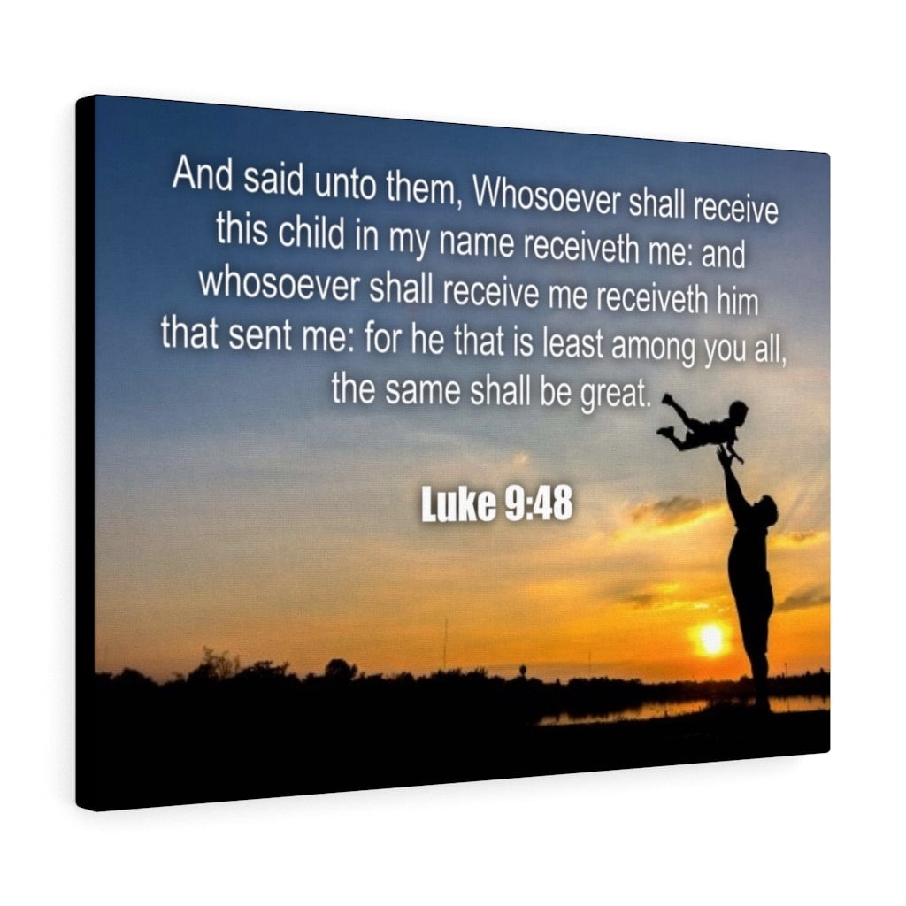 Scripture Walls The Same Shall Be Great Luke 9:48 Bible Verse Canvas ...