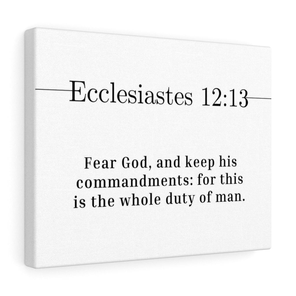 Scripture Walls The Whole Duty Ecclesiastes 12:13 Bible Verse Canvas ...