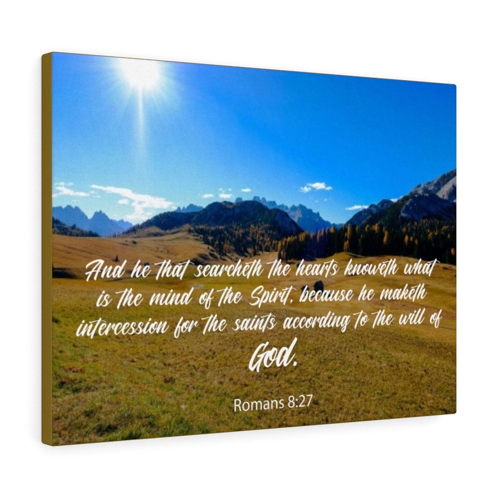 Scripture Walls The Will of God Romans 8:27 Bible Verse Canvas ...