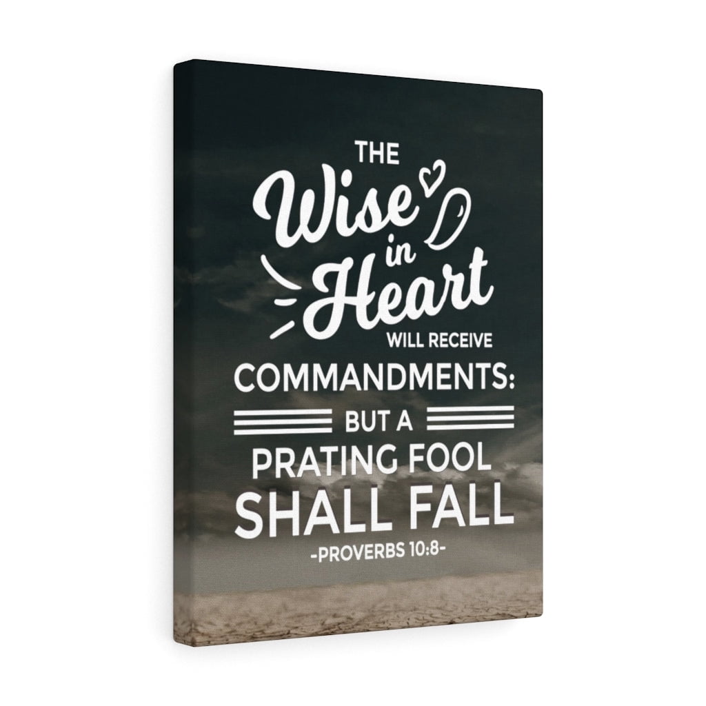 Scripture Walls The Wise in Heart Proverbs 10:8 Bible Verse Canvas ...