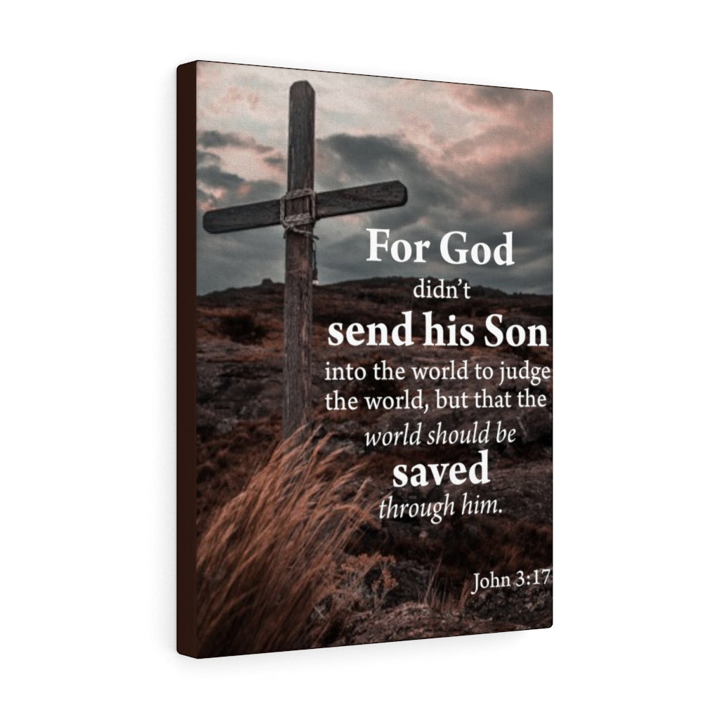 Scripture Walls John 3:17 The World Should Be Saved Bible Verse Canvas ...