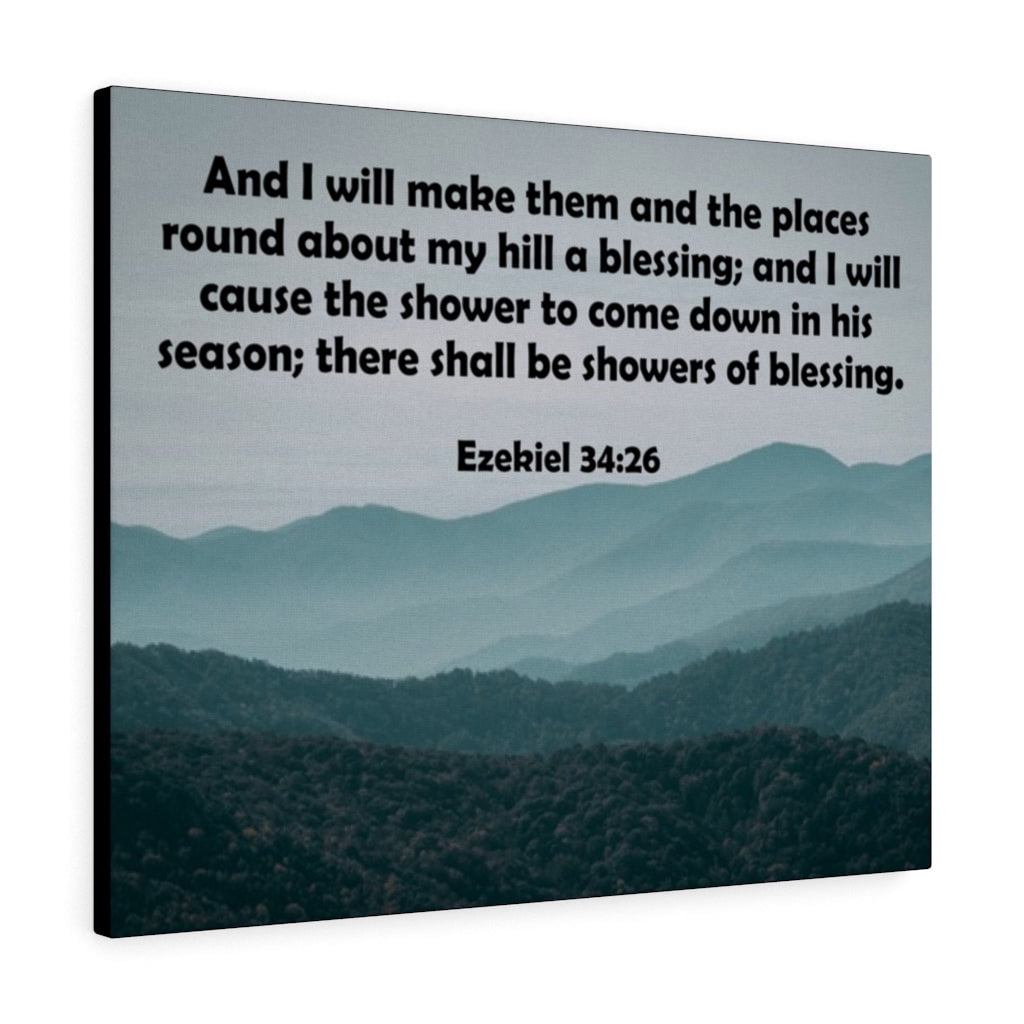 Scripture Walls There Shall Be Shower of Blessings Ezekiel 34:26 Bible ...