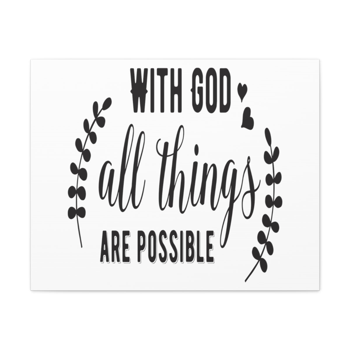 Scripture Walls Things Are Possible Matthew 19:26 Christian Wall Art Print Ready to Hang ...
