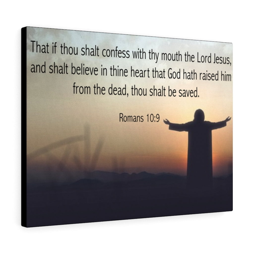 Scripture Walls Thou Shalt Be Saved Romans 10:9 Bible Verse Canvas ...