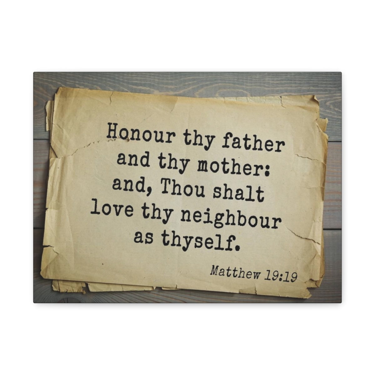 Scripture Walls Thou Shalt Love Matthew 19:19 Bible Verse Canvas ...