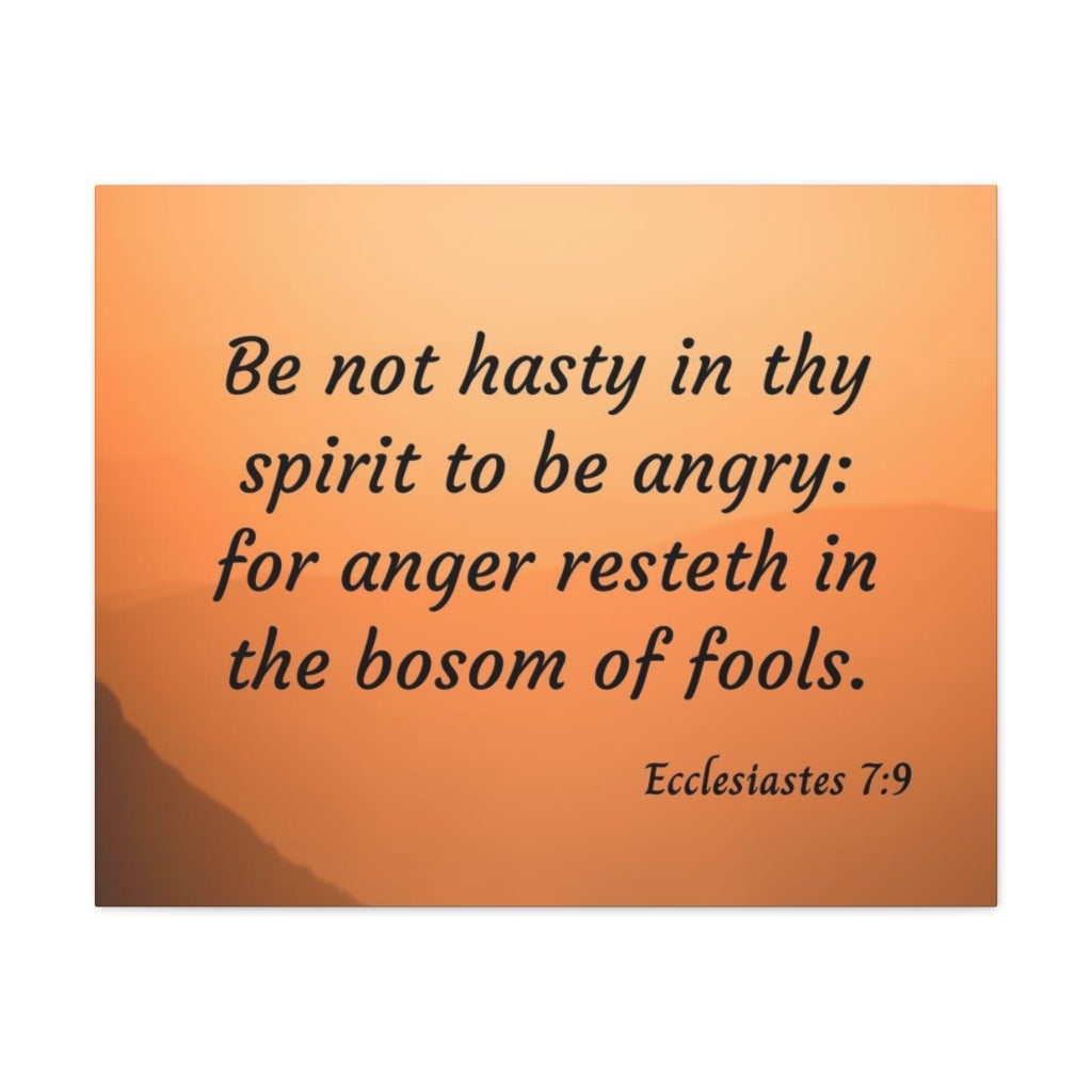 Scripture Walls Thy Spirit Ecclesiastes 7:9 Bible Verse Canvas ...