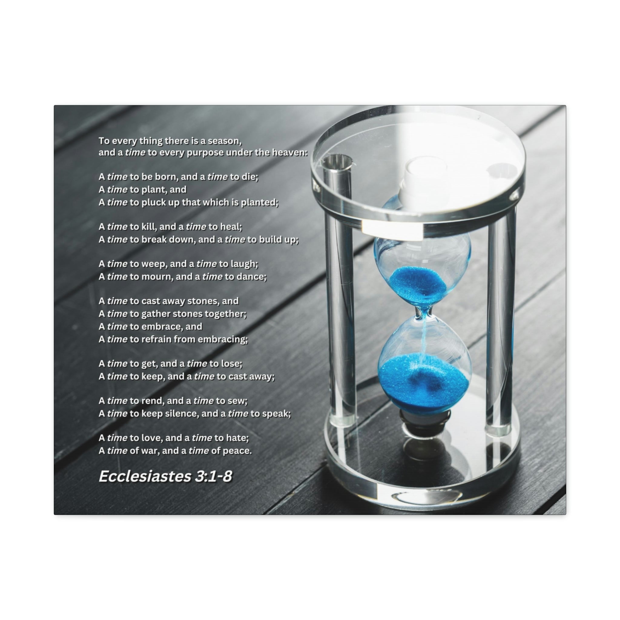 Scripture Walls Time For Everything Hour Glass Ecclesiastes 3:3 Bible ...