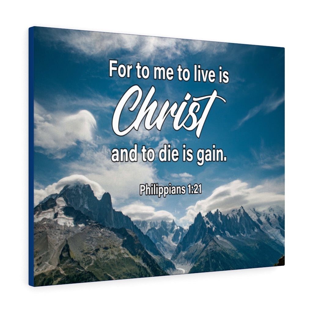 Scripture Walls To Live is Christ Philippians 1:21 Wall Art Christian ...