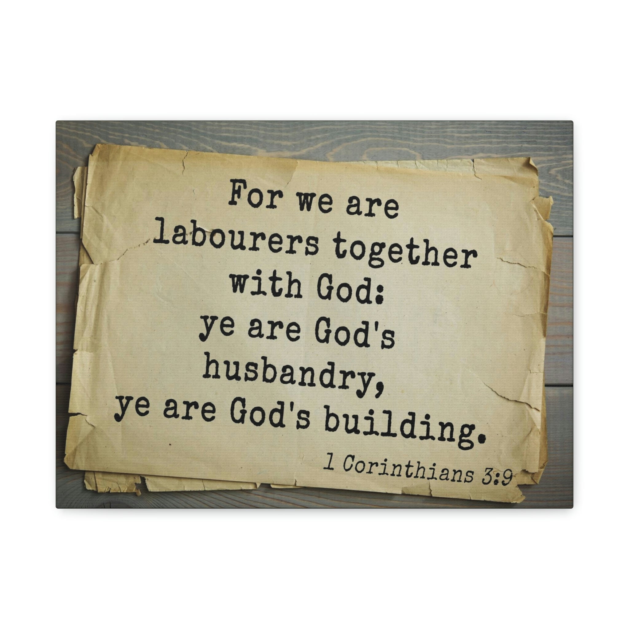 Scripture Walls Together With God 1 Corinthians 3:9 Bible Verse Canvas ...