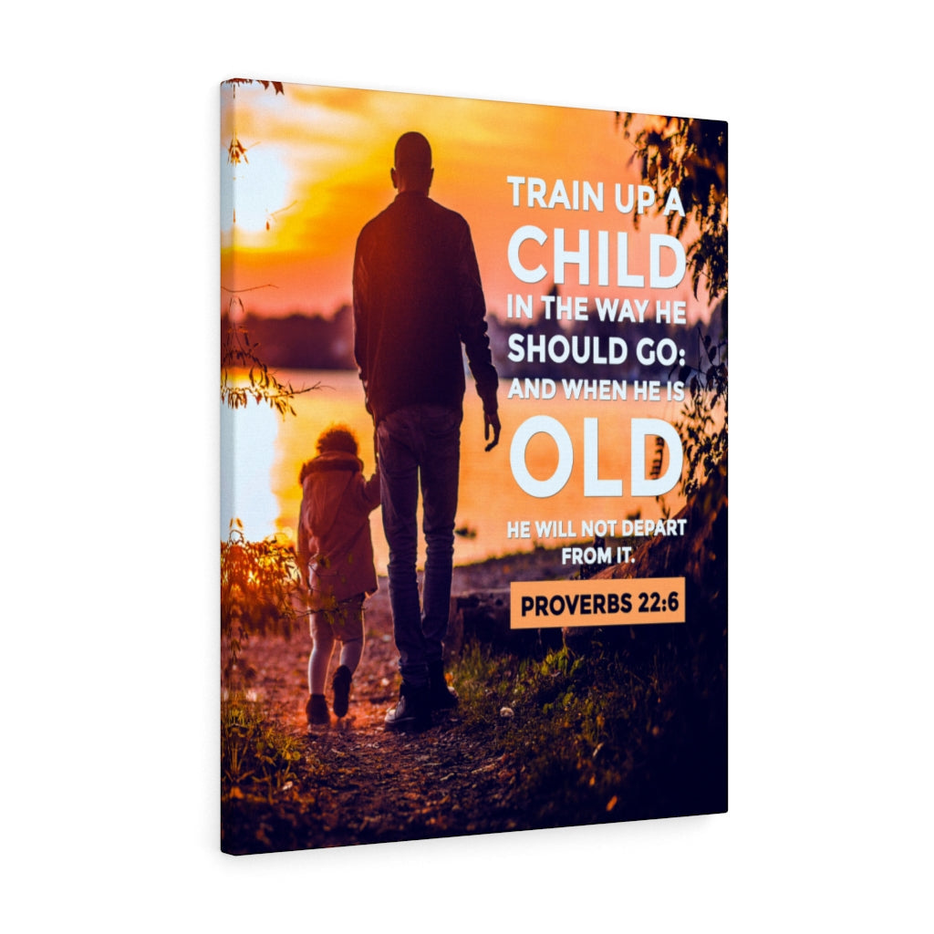 Scripture Walls Train Up a Child Proverbs 22:6 Bible Verse Canvas ...