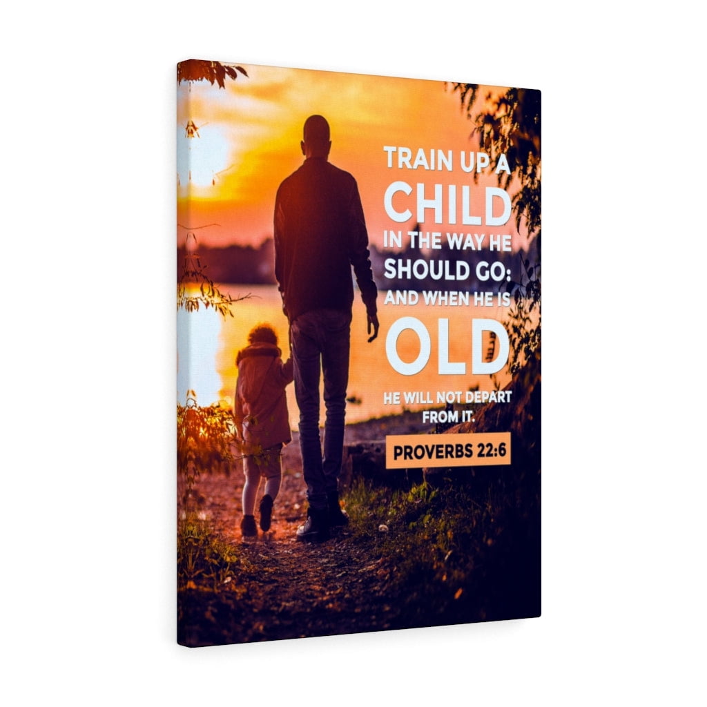 Scripture Walls Train Up a Child Proverbs 22:6 Bible Verse Canvas ...