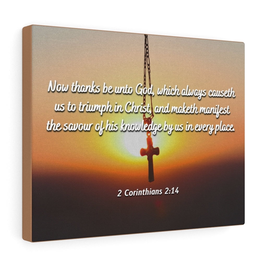 Scripture Walls Triumph In Christ 2 Corinthians 2:14 Bible Verse Canvas ...