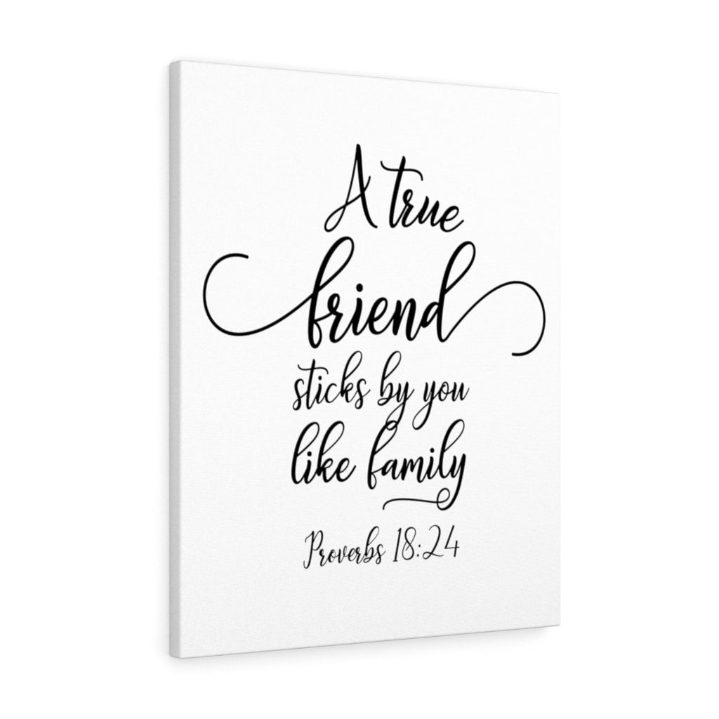 Scripture Walls True Friend Proverbs 18:24 Bible Verse Canvas Christian ...
