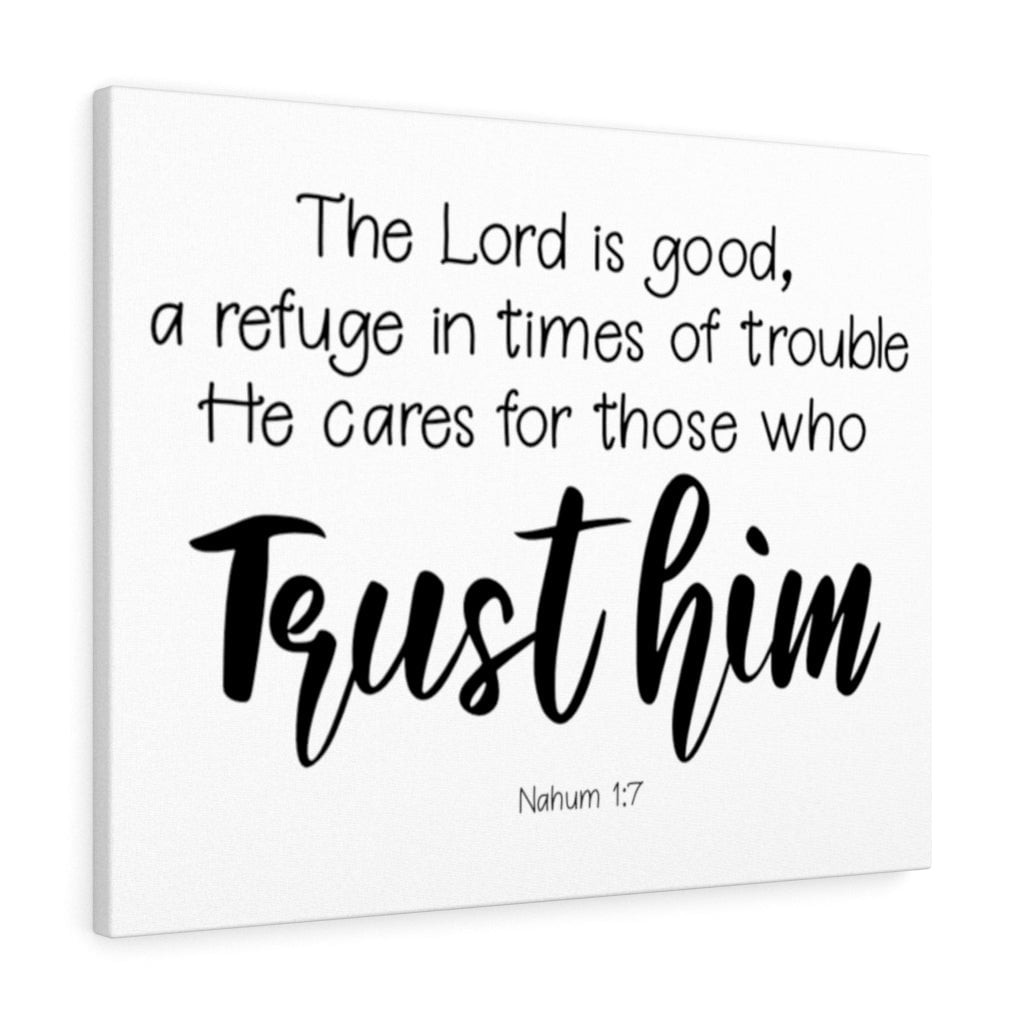 Scripture Walls Trust Him Nahum 1:7 Bible Verse Canvas Christian Wall ...