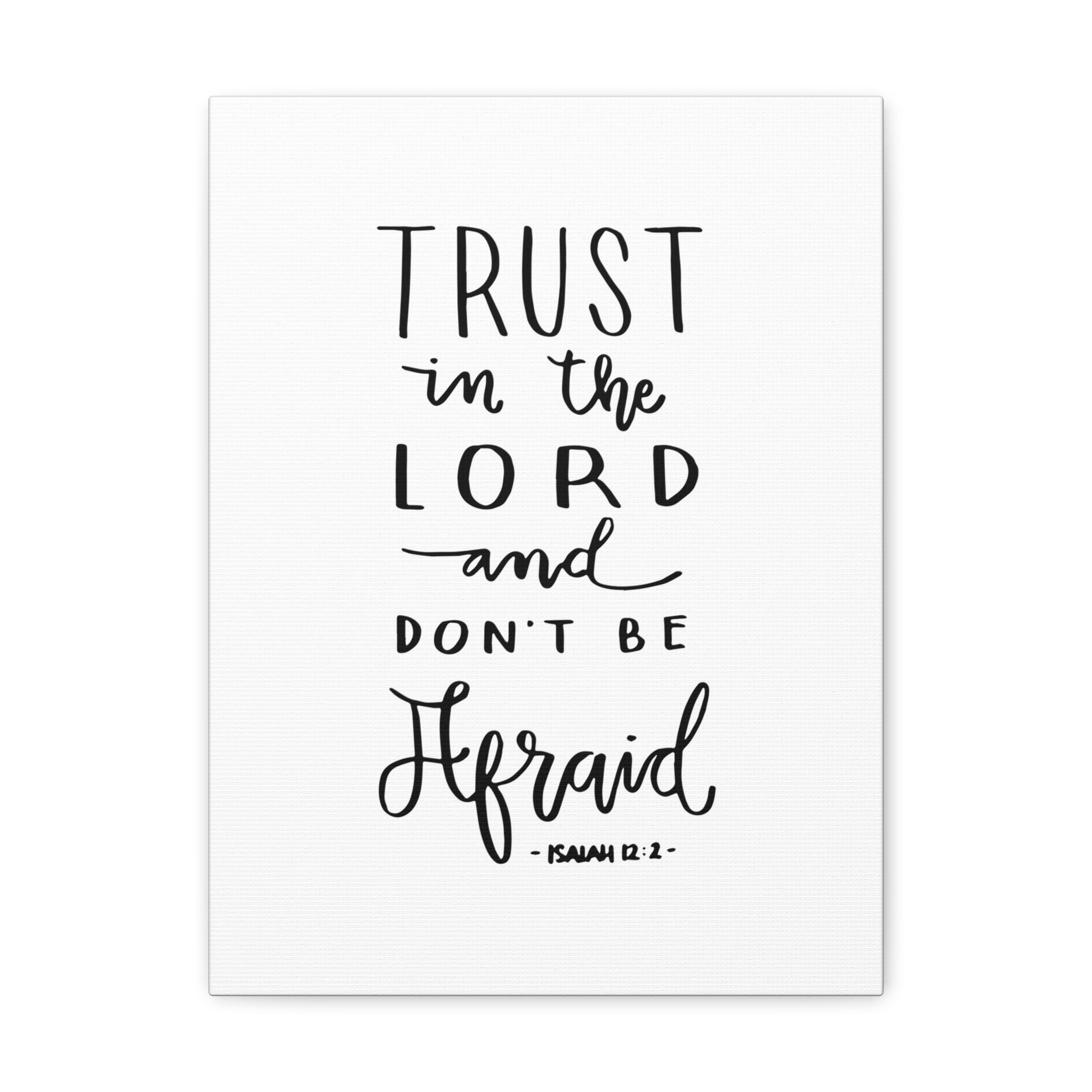 Scripture Walls Isaiah 12:2 Trust In The Lord Bible Verse Canvas ...