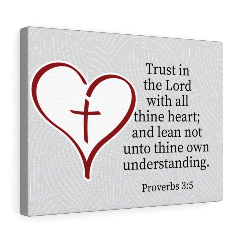 Scripture Walls Trust in the Lord Proverbs 3:5 Heart Cross Wall Art ...