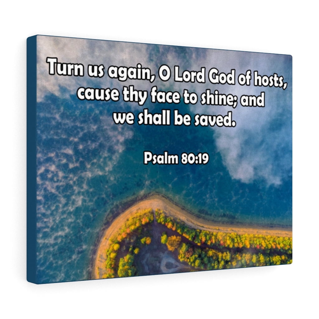 Scripture Walls Turn Us Again Psalm 80:19 Bible Verse Canvas Christian ...