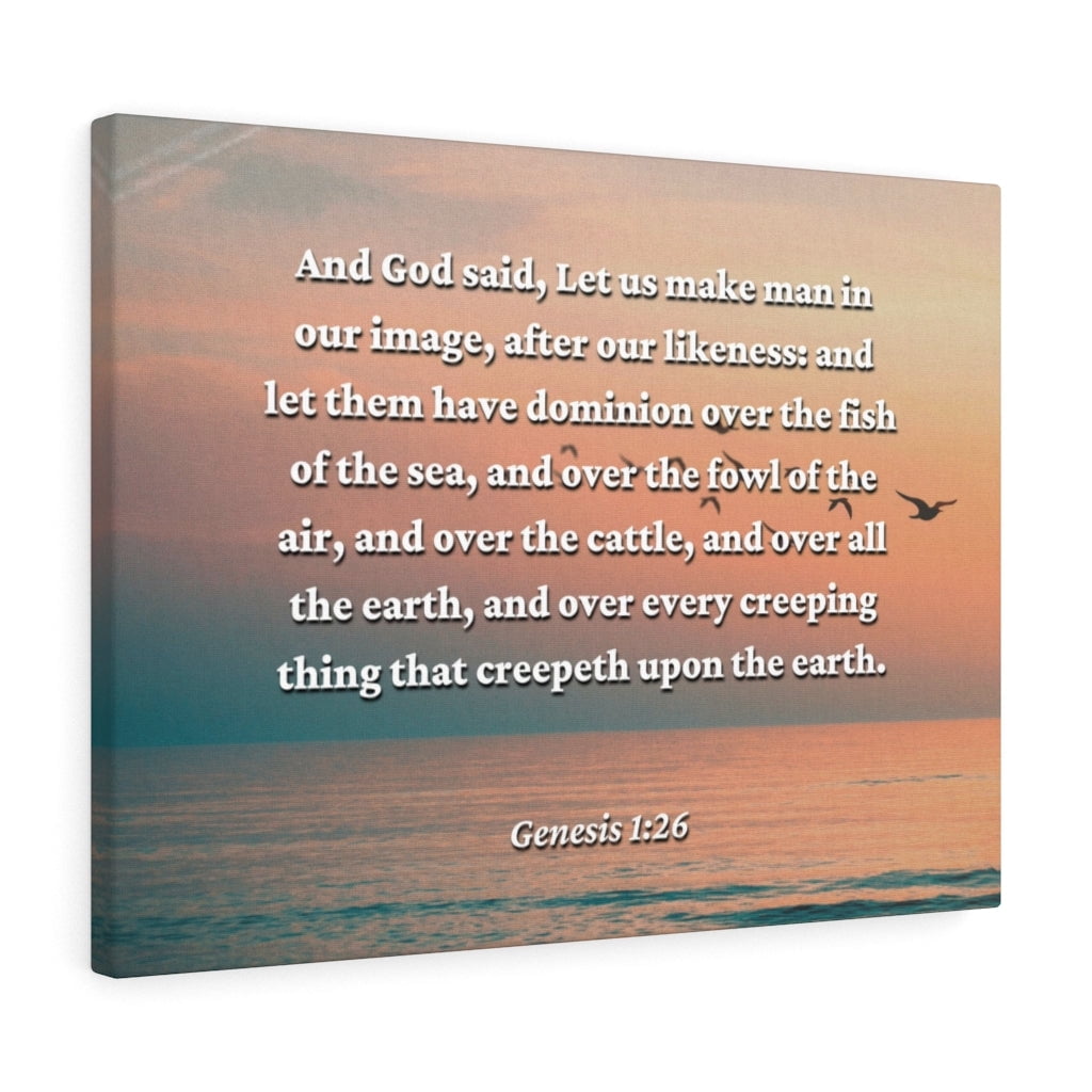 Scripture Walls Upon The Earth Genesis 1:26 Bible Verse Canvas ...