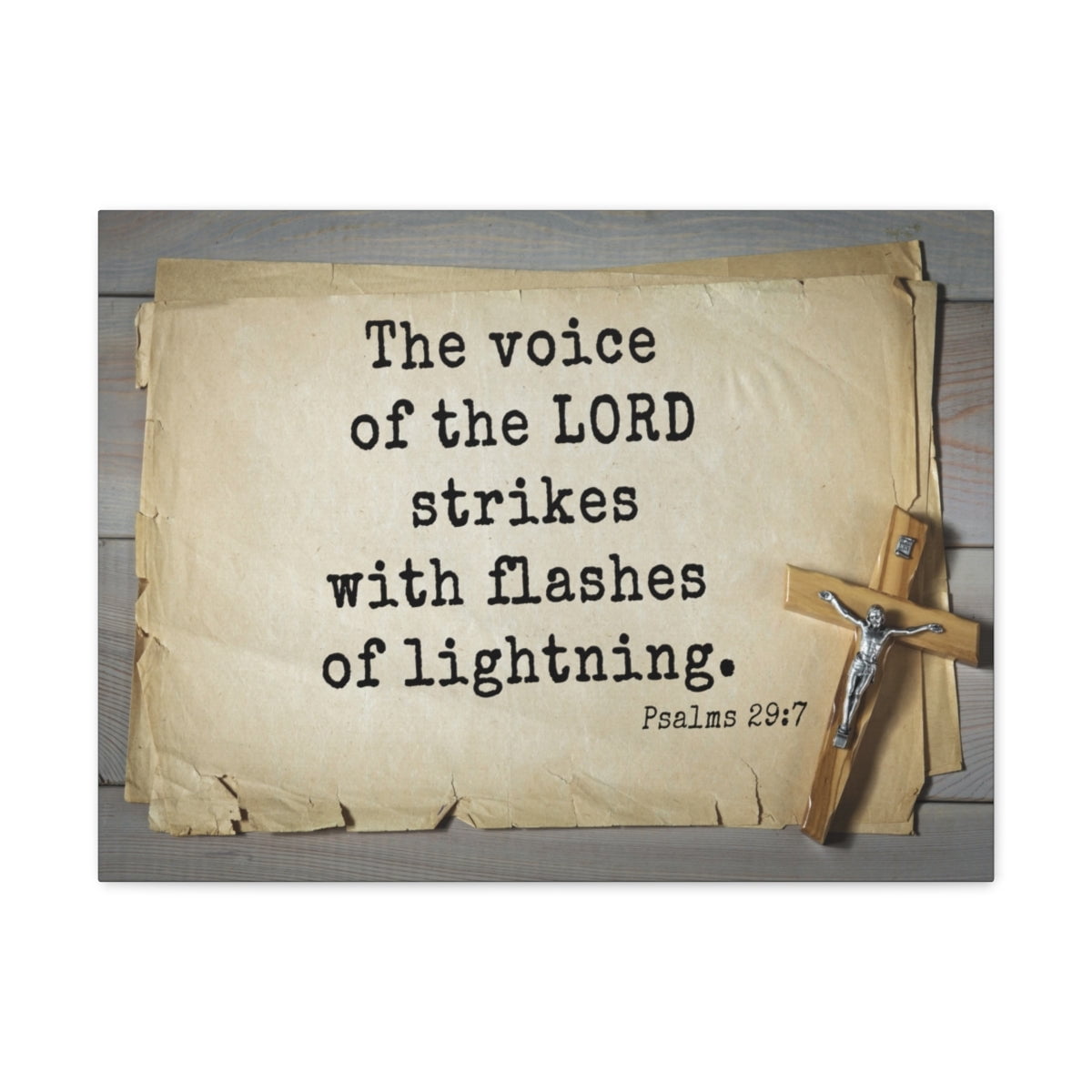 Scripture Walls Psalms 29:7 Voice Of The Lord Bible Verse Canvas ...
