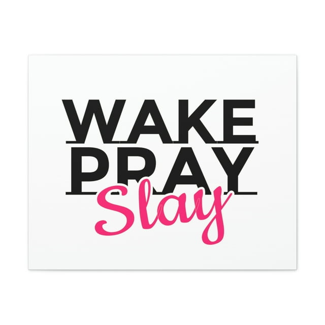 Scripture Walls Wake Pray Slay Psalm 143:8 Christian Wall Art Print ...