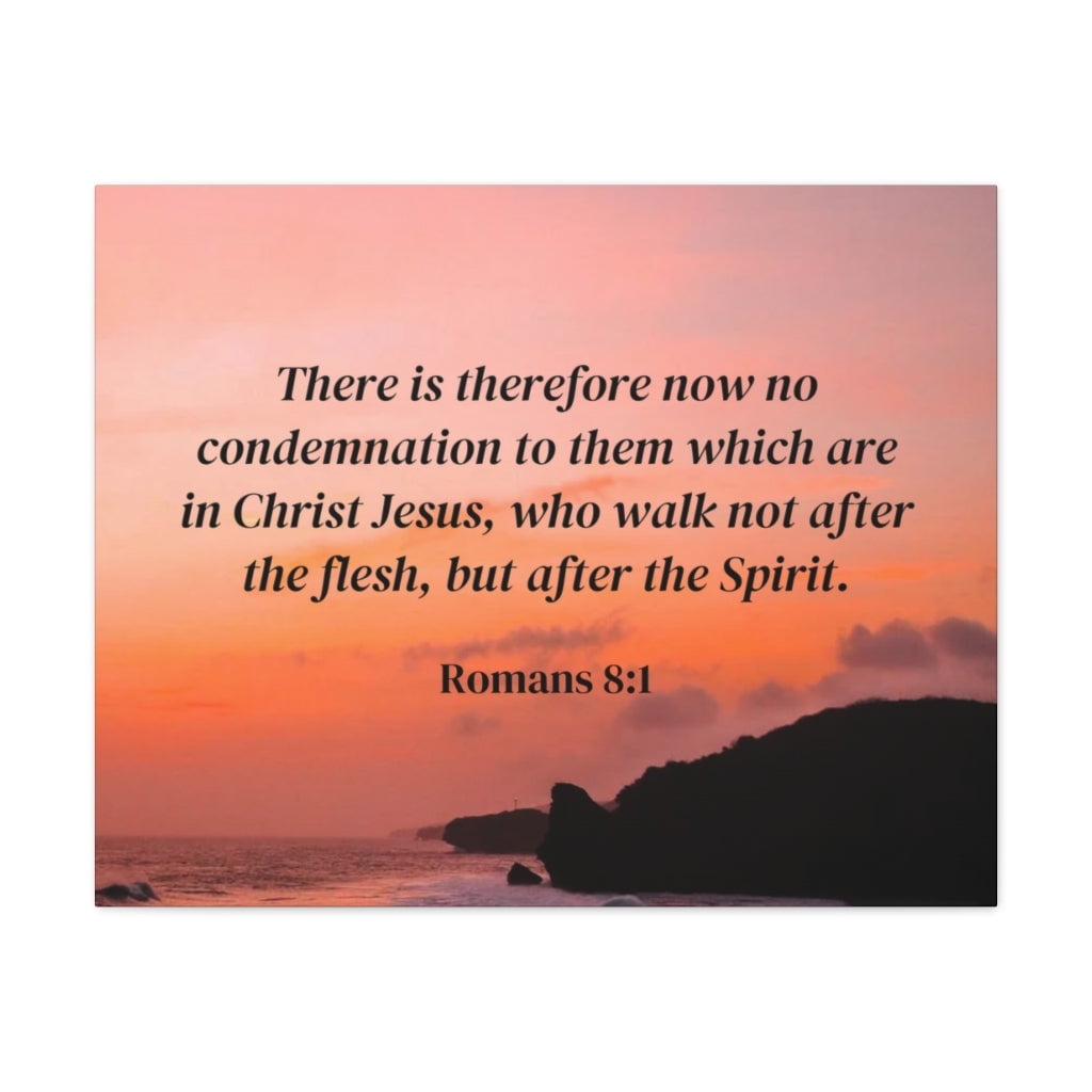 Scripture Walls Walk After The Spirit Romans 8:1 Bible Verse Canvas Christian Wall Art Ready to ...